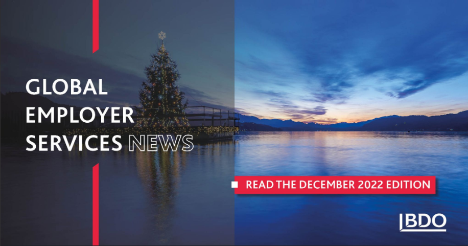 BDO Global Employer Services News - December 2022 - BDO